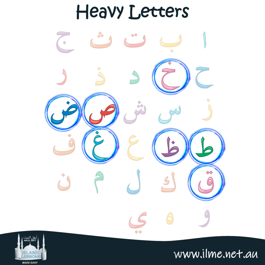 heavy letters – Islamic Lessons